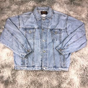 DIRECTV | Jackets & Coats | Vintage Directv Denim Trucker Work Jsr ...